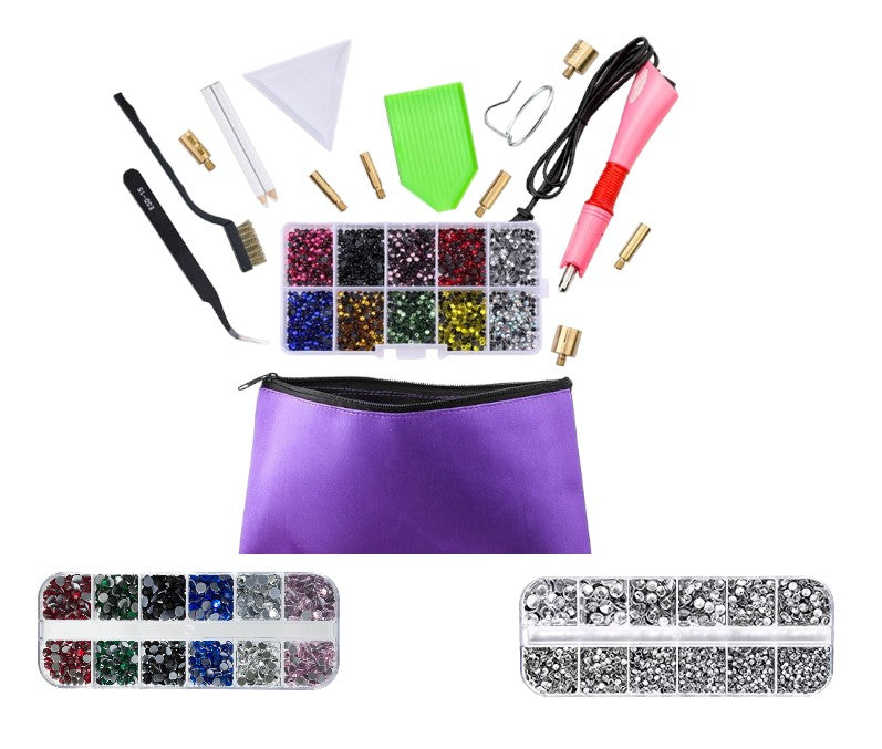 Rhinestone Kit - Including 3 boxes of Rhinestone varieties. (for setti ...